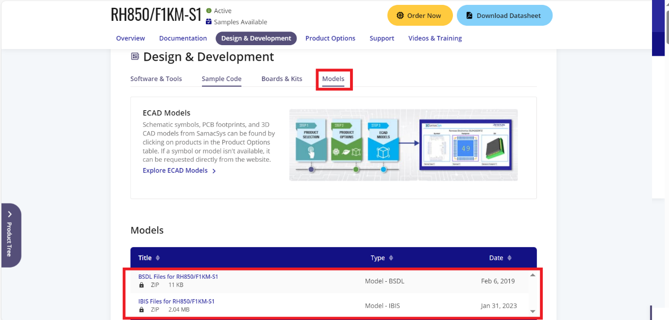 Figure 2: Design & Development tab