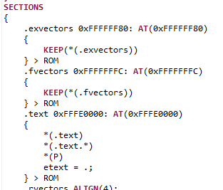 リンカスクリプトの記述内容については以下のFAQでも触れておりますので併せて御確認ください。